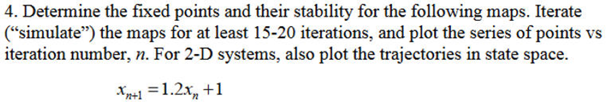 Determine the fixed points and their stability for | Chegg.com
