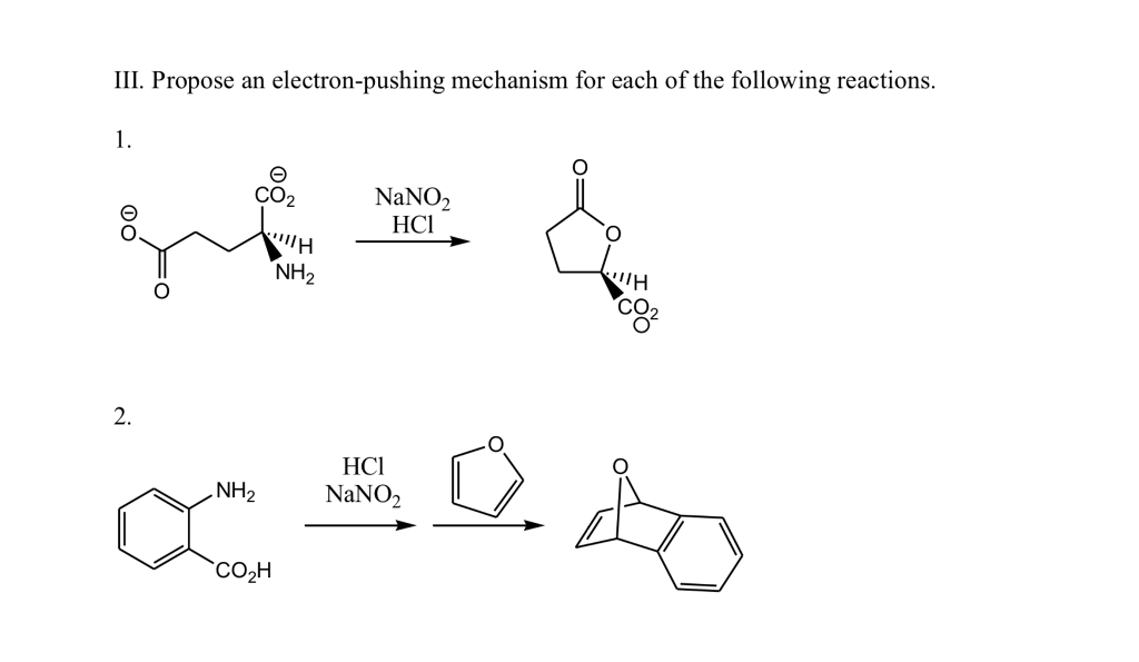 Solved for each of the following reactions. NaNO2 HC1 CO2 | Chegg.com
