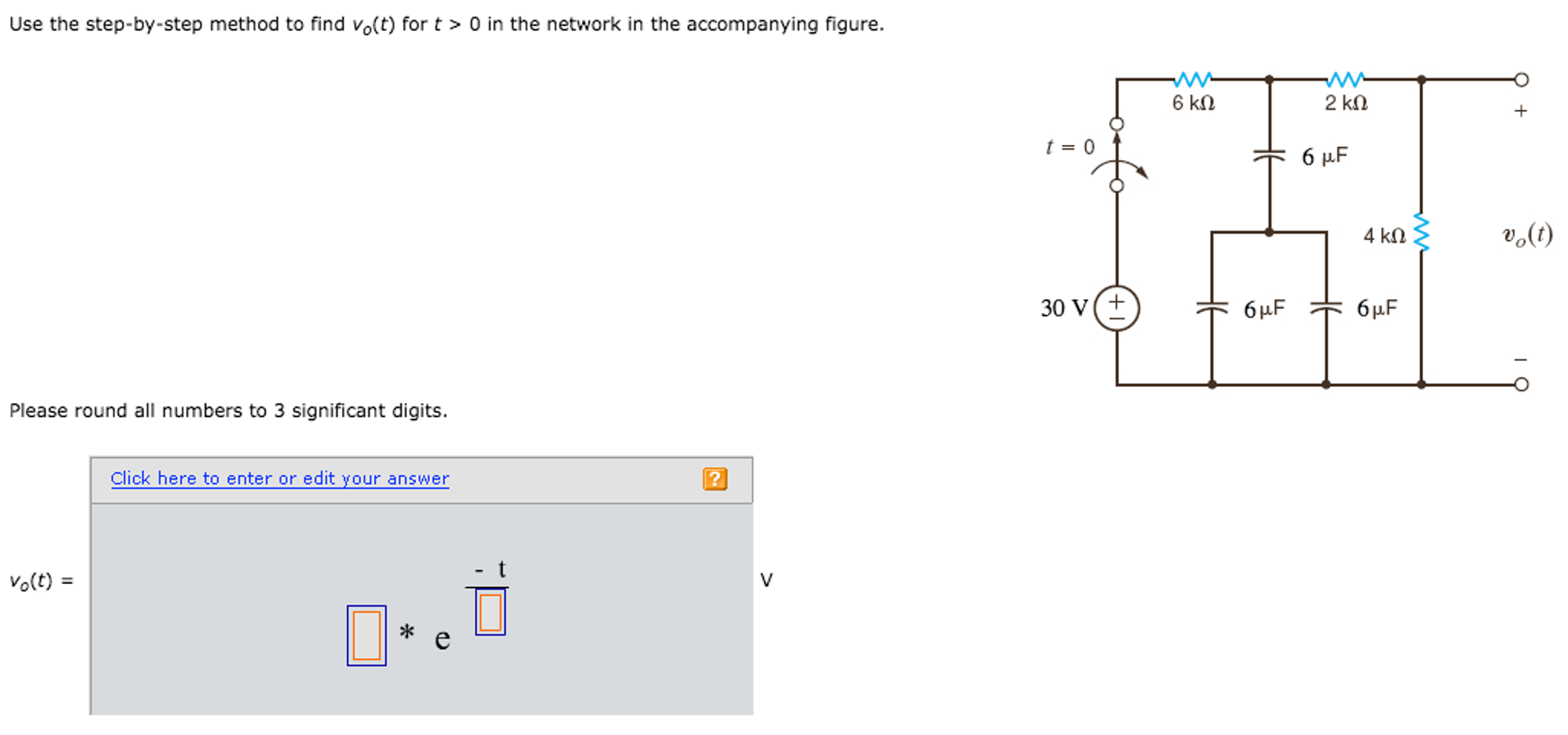 Solved Use the step-by-step method to find v_0(t) for t > 0 | Chegg.com