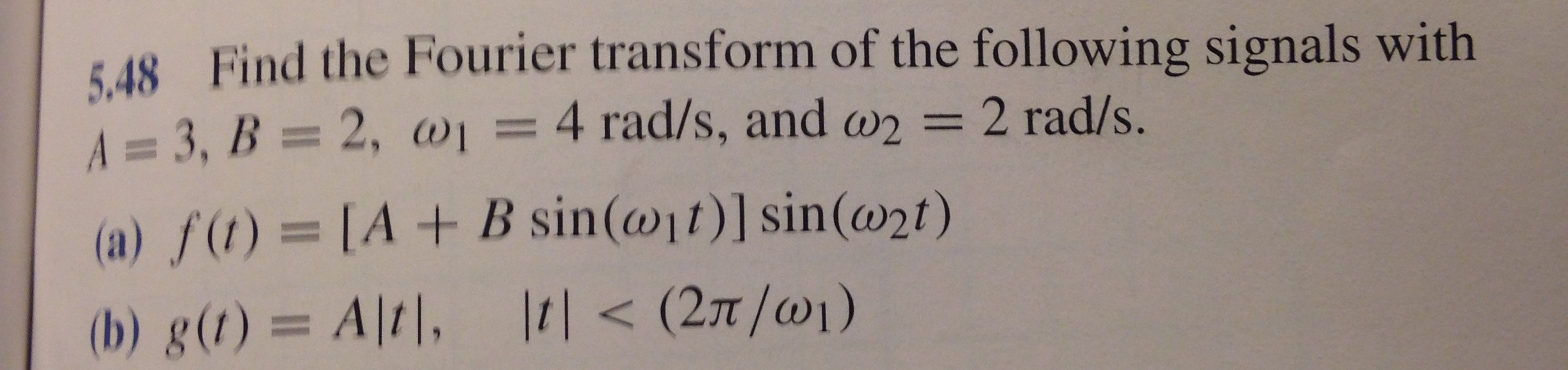 Solved Find the- Fourier transform of the following signals | Chegg.com