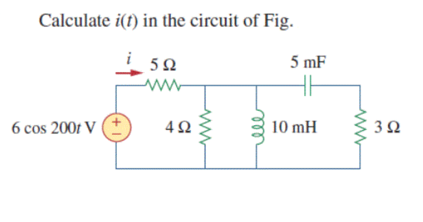 Solved Calculate i(t) in the circuit of Fig. | Chegg.com