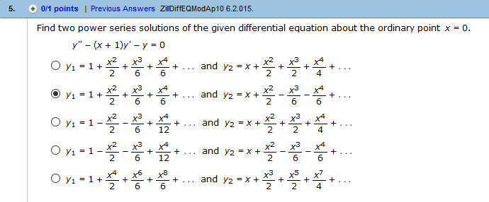 Solved Find two power series solutions of the given | Chegg.com