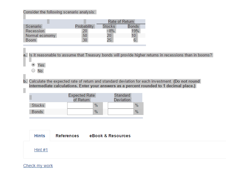 Solved Consider the following scenario analysis: a. Is it | Chegg.com