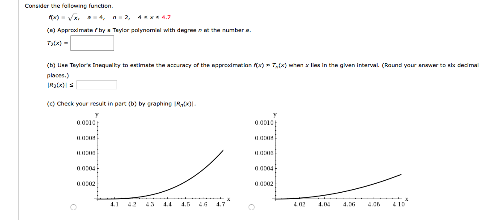 Solved Consider the following function. f(x) = squareroot | Chegg.com