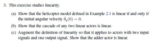 3·This exercise studies linearity. (a) Show that the | Chegg.com