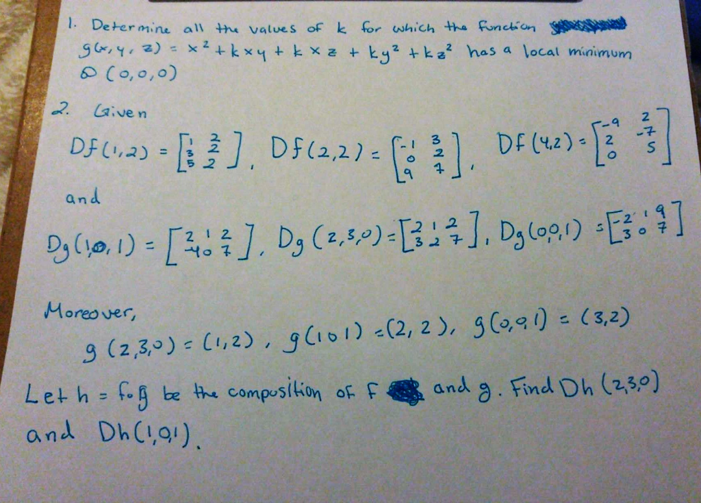 Solved Determine All The Values Of K For Which The Function