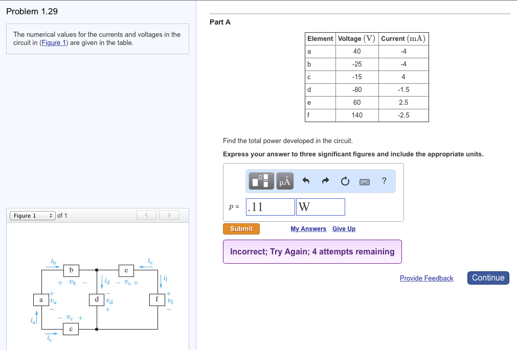 Solved The numeric values for the currents and voltages in | Chegg.com