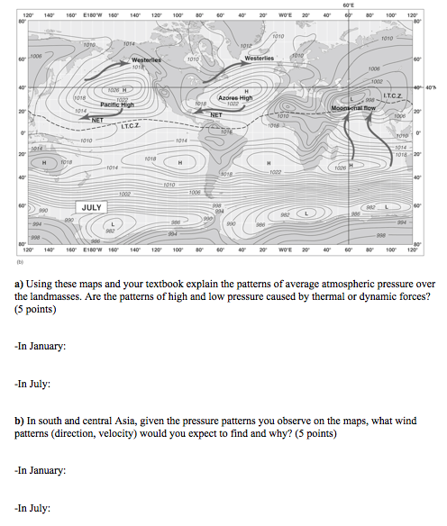 Solved l. Use the atmospheric pressure profile graph below | Chegg.com