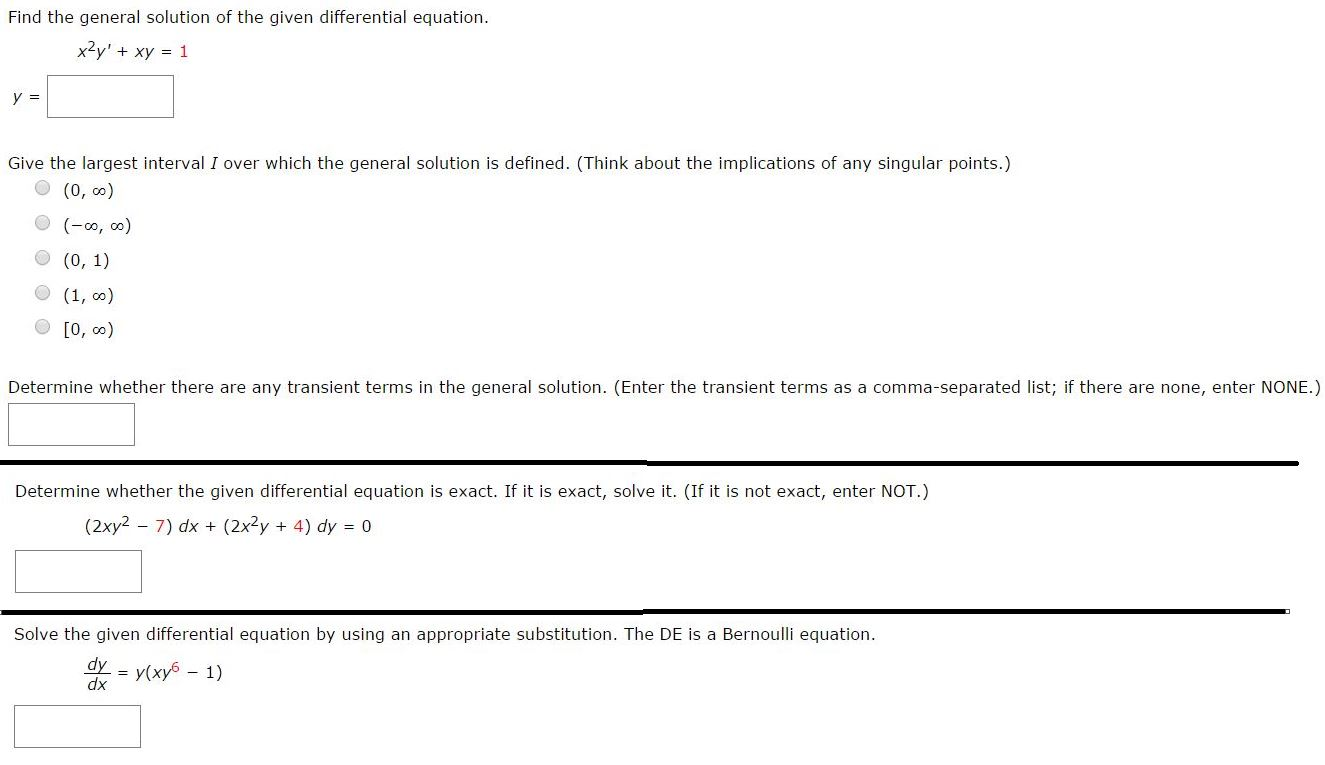Solved Find the general solution of the given differential | Chegg.com