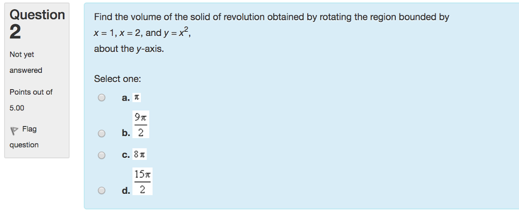 Solved Find the volume of the solid of revolution obtained | Chegg.com