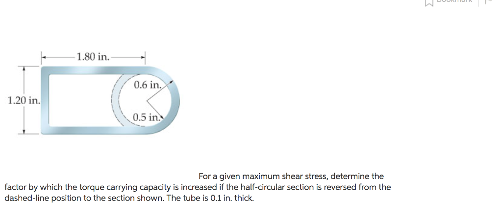 Solved For a given maximum shear stress, determine the | Chegg.com