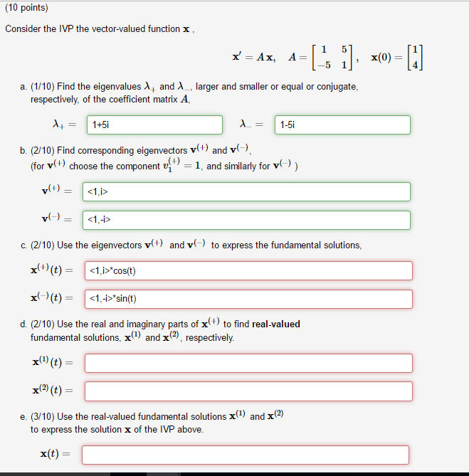 Solved Consider the IVP the vector-valued function x, x' = | Chegg.com