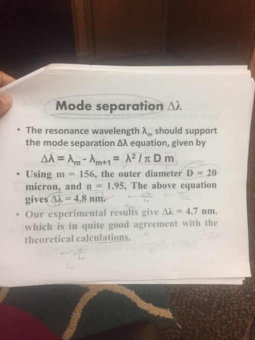 Solved The resonance wavelength lambda_m should support the | Chegg.com