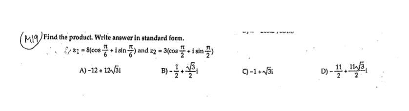 Solved Find the product. Write answer in standard form. | Chegg.com