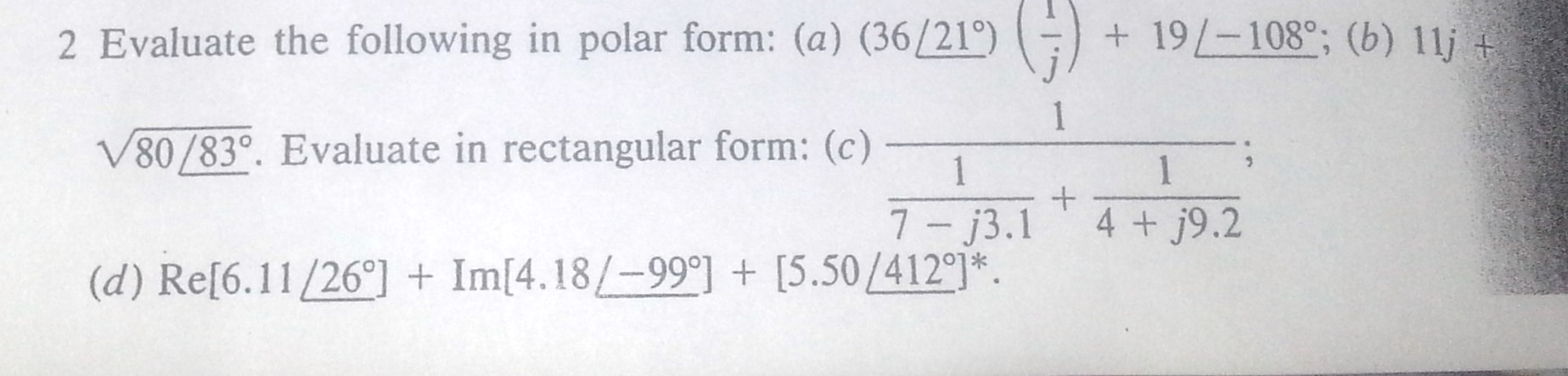 Solved Evaluate the following in polar form: (36 21degree) | Chegg.com