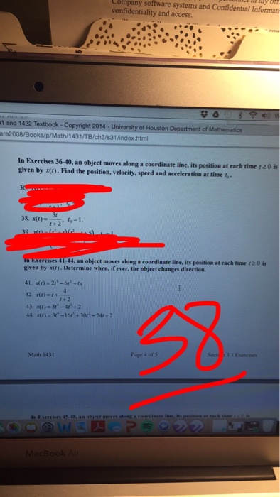 Solved An object moves along a coordinate line, its position | Chegg.com
