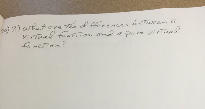 Solved 7) What are the differences between a virtual | Chegg.com