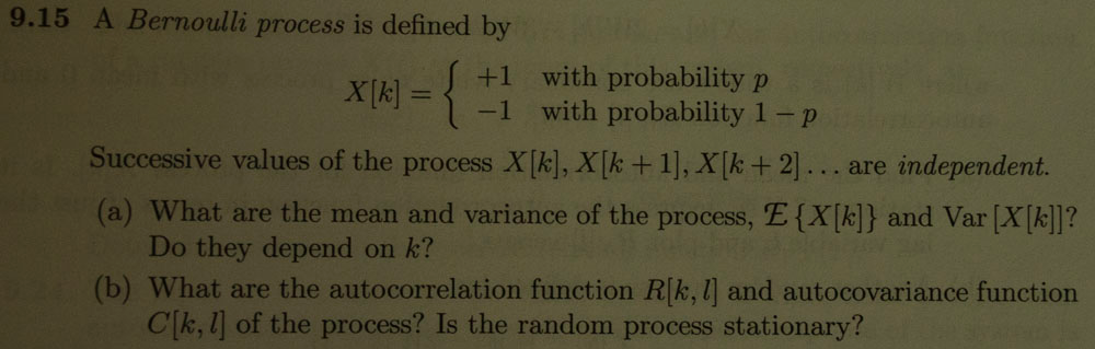 Solved A Bernoulli process is defined by Successive values | Chegg.com