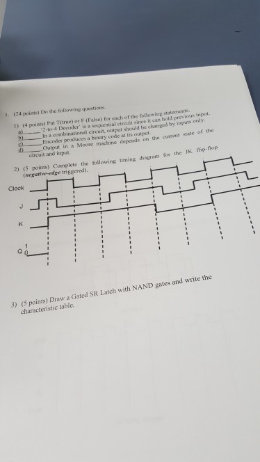 Solved Do the following questions. Put T (true) or F | Chegg.com