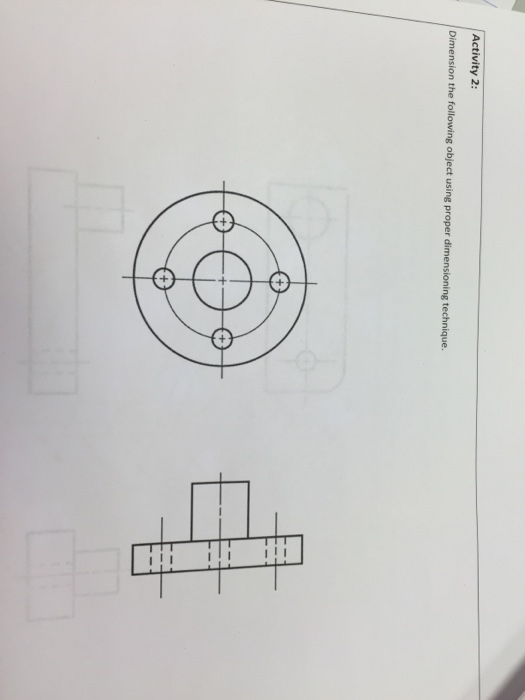Solved Dimension the following object using proper | Chegg.com