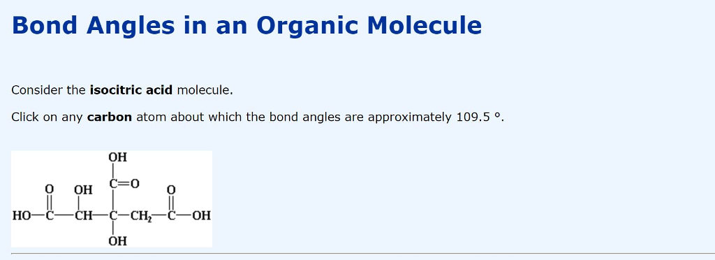 Solved Bond Angles in an Organic Molecule Consider the | Chegg.com