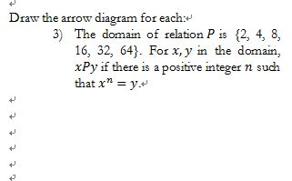 Solved Draw the arrow diagram for each: The domain of | Chegg.com