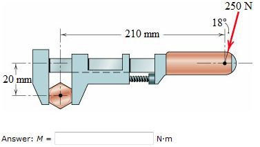 Solved Calculate the moment (positive if counterclockwise, | Chegg.com