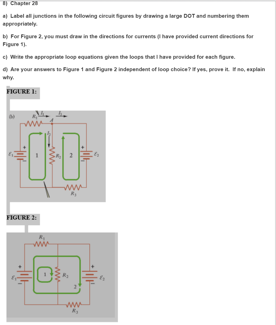 Solved Label all junctions in the following circuit figures | Chegg.com