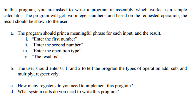 In this program, you are asked to write a program in | Chegg.com