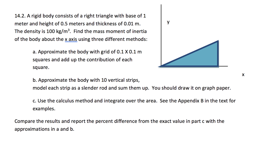 Solved 14.2. A rigid body consists of a right triangle with | Chegg.com