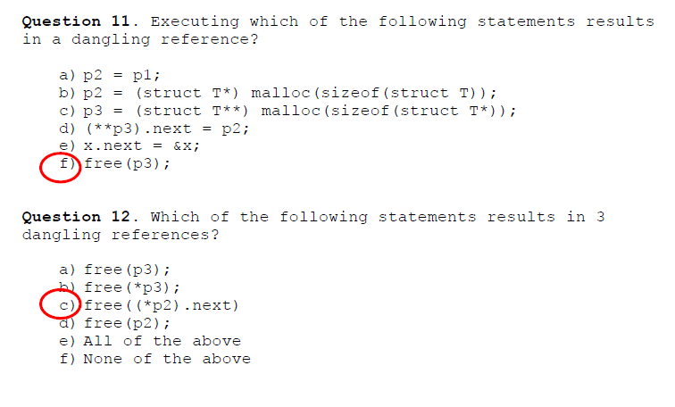 Solved Consider the following declarations and box-circle | Chegg.com