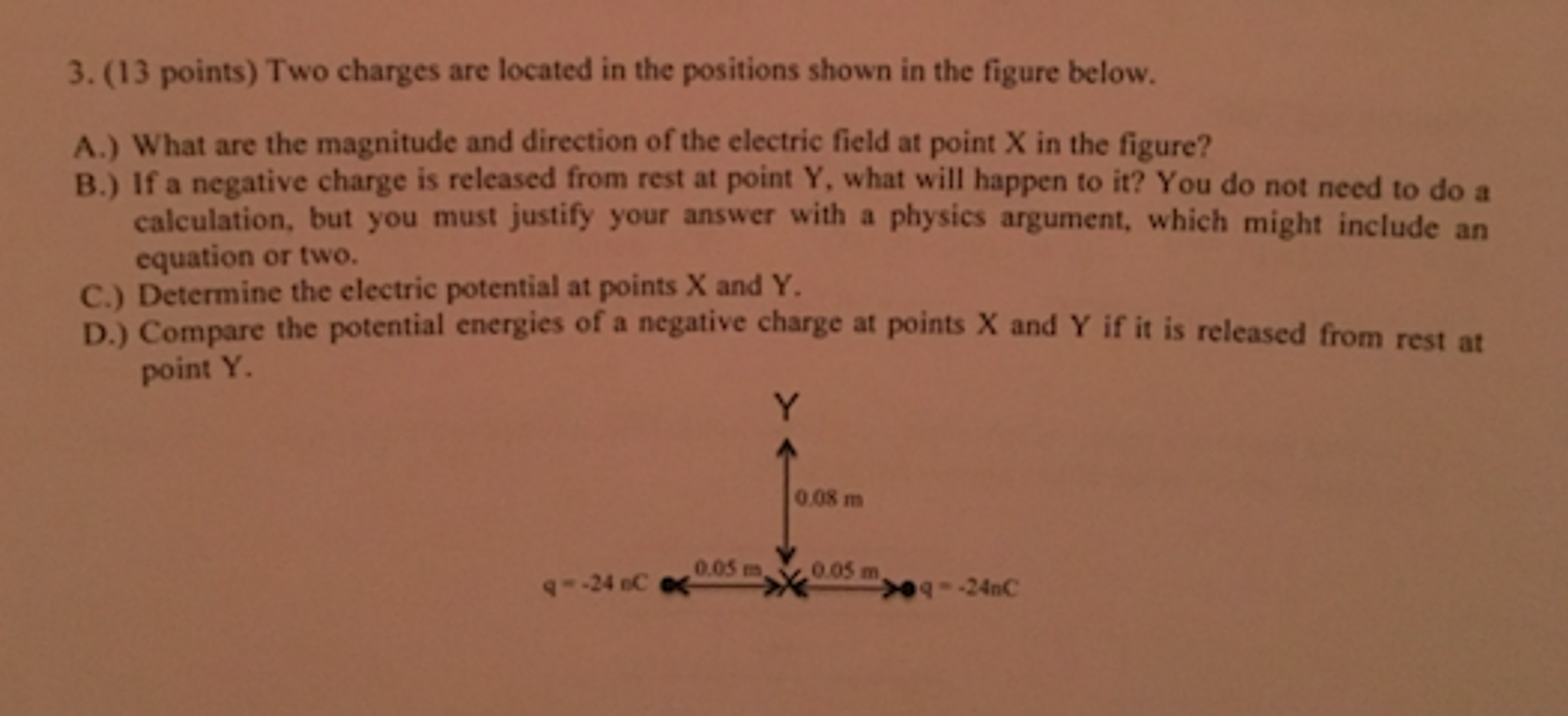 Solved: Two Charges Are Located In The Positions Shown In ... | Chegg.com