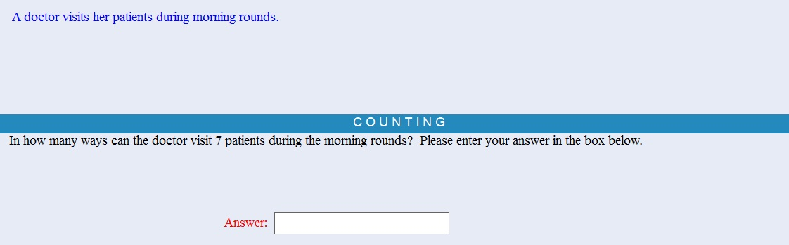 Solved A doctor visits her patients during morning rounds. | Chegg.com