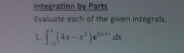 Solved Evaluate each of the given integrals integral_-2^0 | Chegg.com