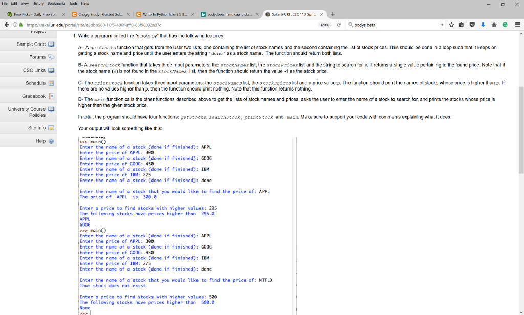 Solved Eile Edit Yew Hbtory Bookmarks bols Help Free Picks | Chegg.com