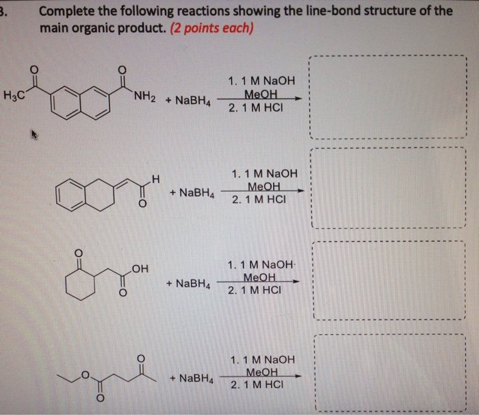 Solved Complete the following reactions showing the | Chegg.com