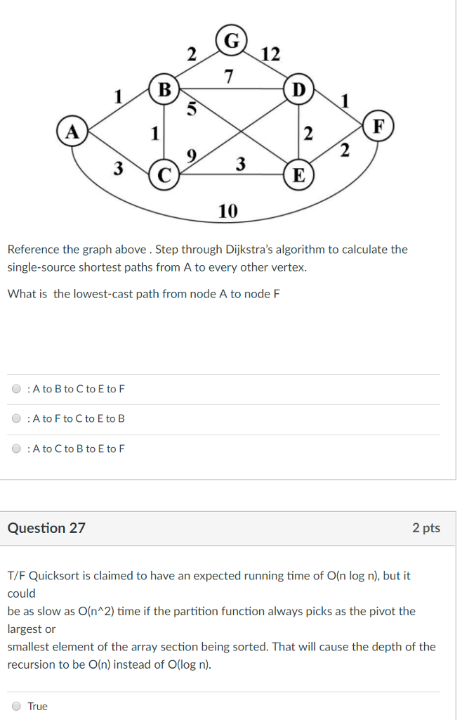 Solved Question 25 2 Pts The Array Below Is To Be Sorted In 