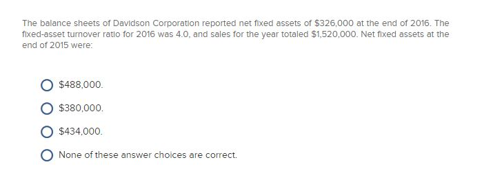Solved The balance sheets of Davidson Corporation reported | Chegg.com