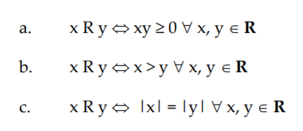 Solved Determine whether the following binary relations are | Chegg.com