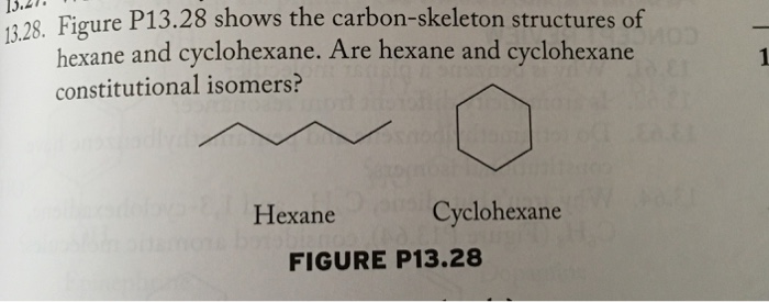 Solved Shows the carbon-skeleton structures of hexane and | Chegg.com