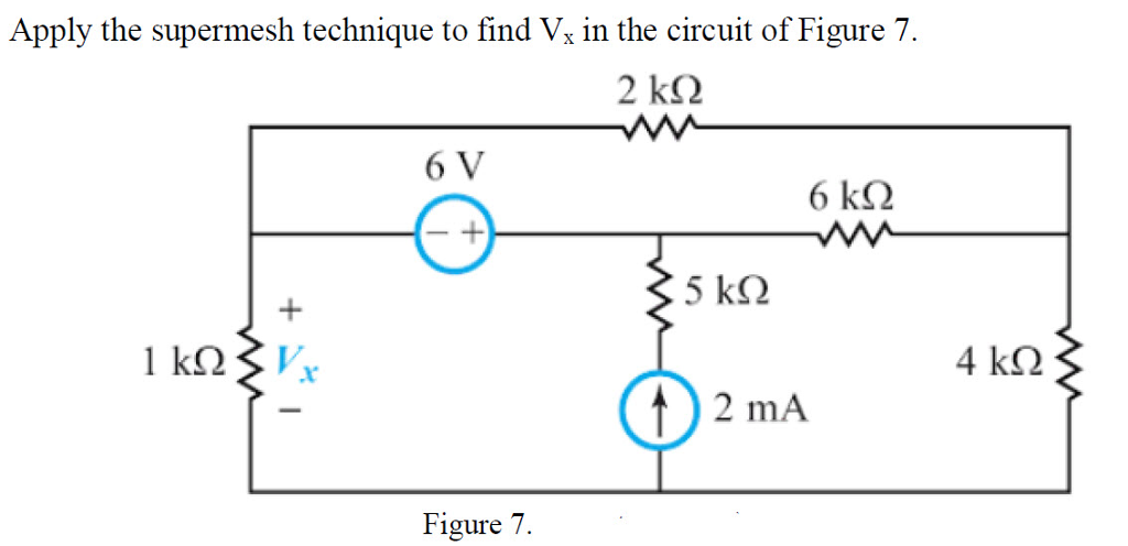 Solved Apply the supermesh technique to find V, in the | Chegg.com