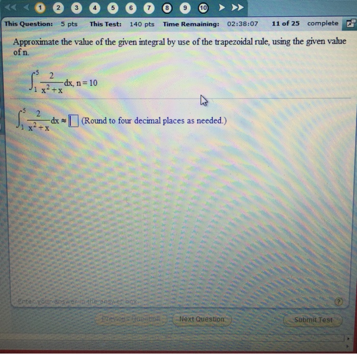 Solved Approximate the value of the given integral by use of | Chegg.com