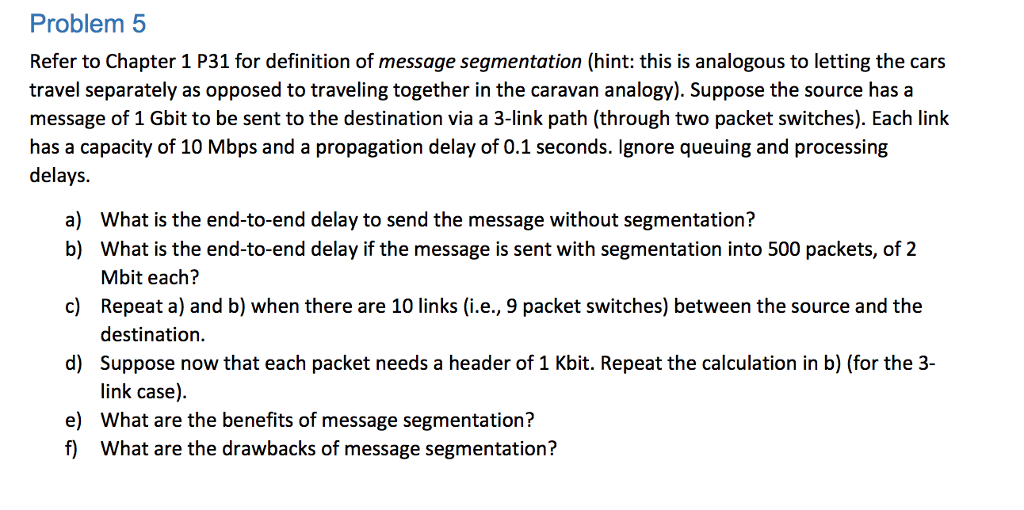 Solved Problem 5 Refer to Chapter 1 P31 for definition of | Chegg.com
