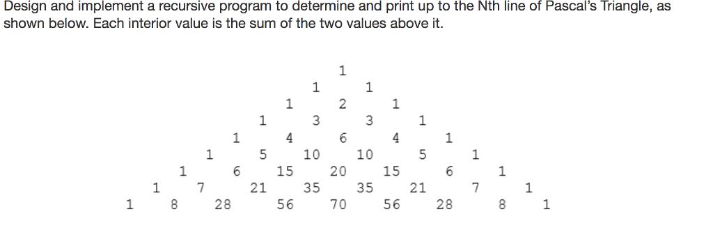 Solved Design and implement a recursive program to determine | Chegg.com