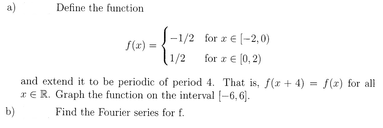 Solved Define the function f (x) = {-1/2 for x epsilon | Chegg.com