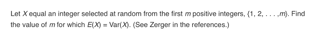 Solved Let X equal an integer selected at random from the | Chegg.com