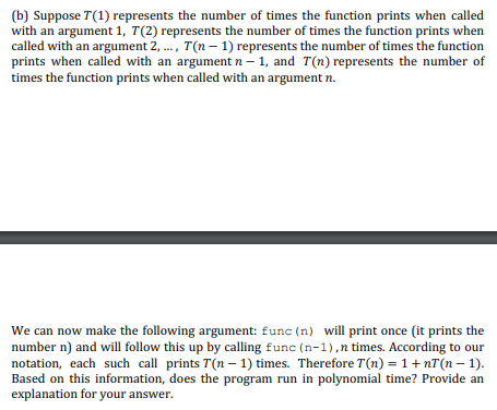 Solved Consider the following pseudo code where a function | Chegg.com