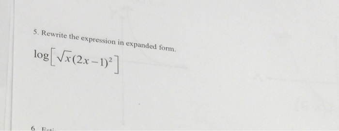 Solved Rewrite the expression in expanded form. | Chegg.com