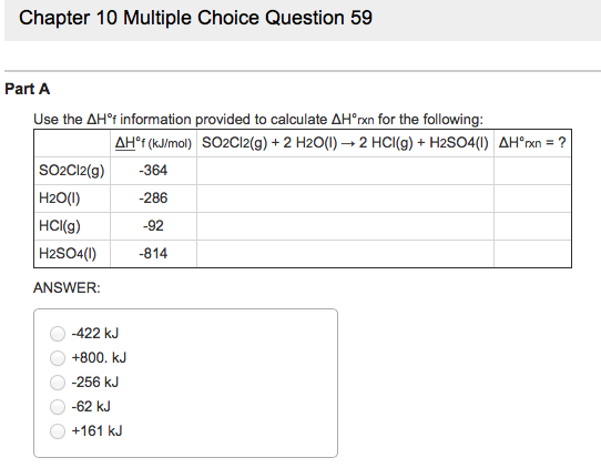 Solved Use the Delta H degree f information provided to | Chegg.com