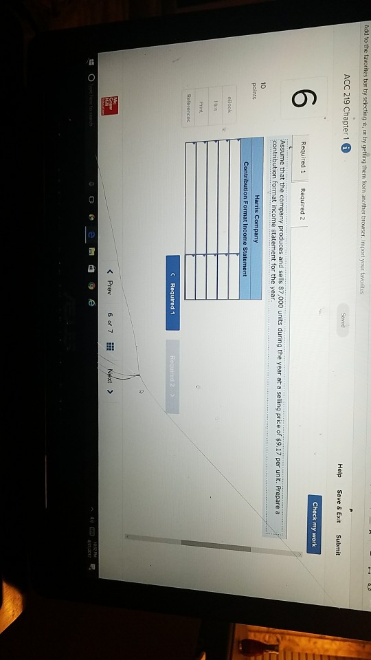 Solved ACC 219 Chapter 1 6 Saved Help Save & Exit Submit | Chegg.com